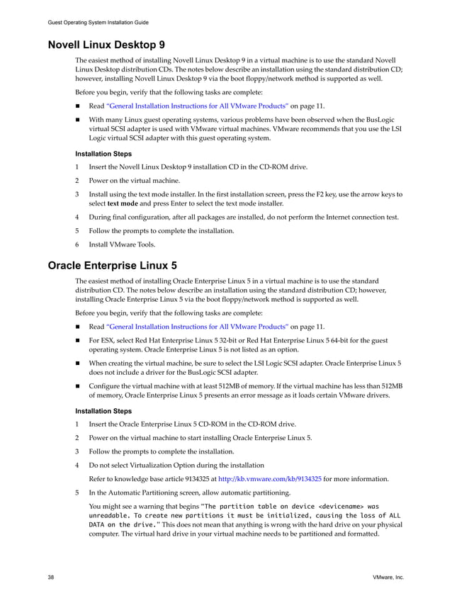 vmware Guest os guide | PDF