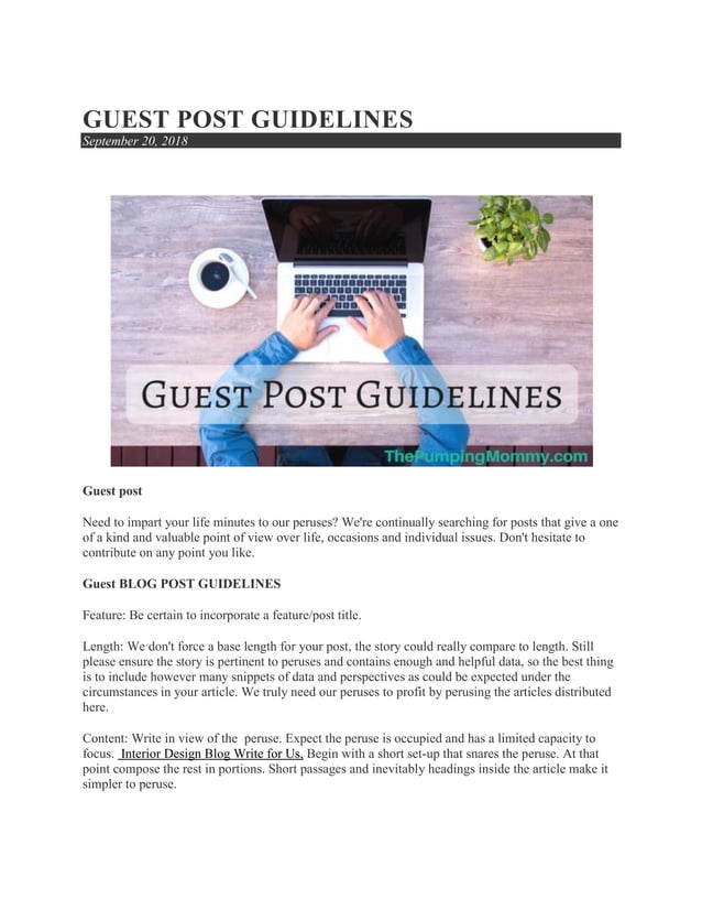 GUEST POST GUIDELINES | PDF