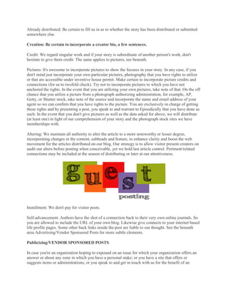 GUEST POST GUIDELINES | PDF