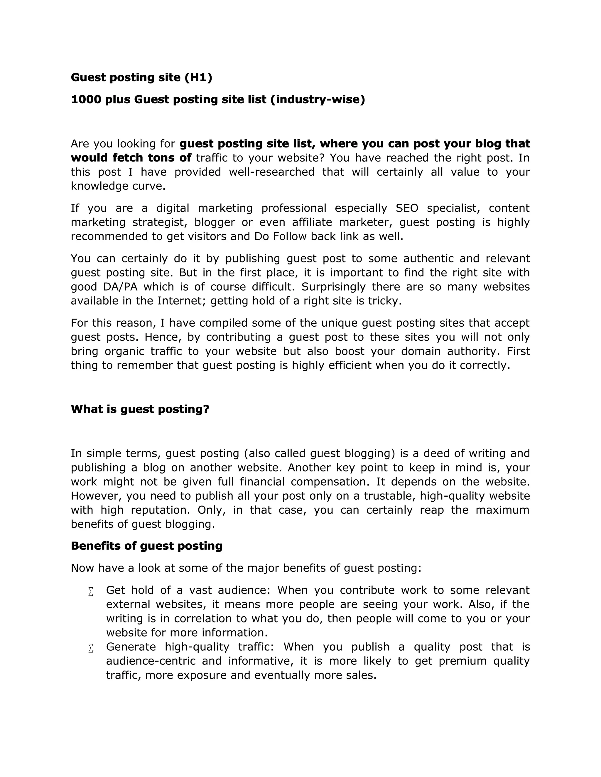 Guest posting site | PDF