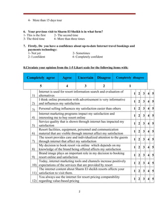 Guest quastionaire | PDF