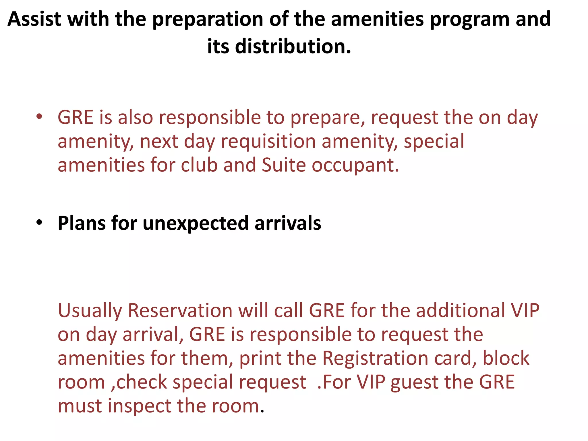 Guest relations executive ppt | PPTX