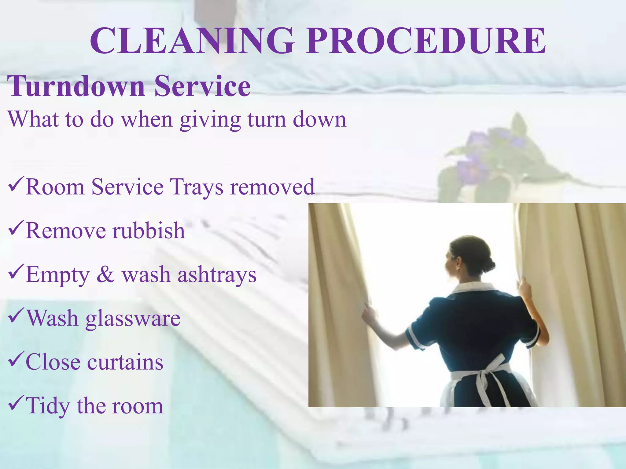 Guest room cleaning | PPTX