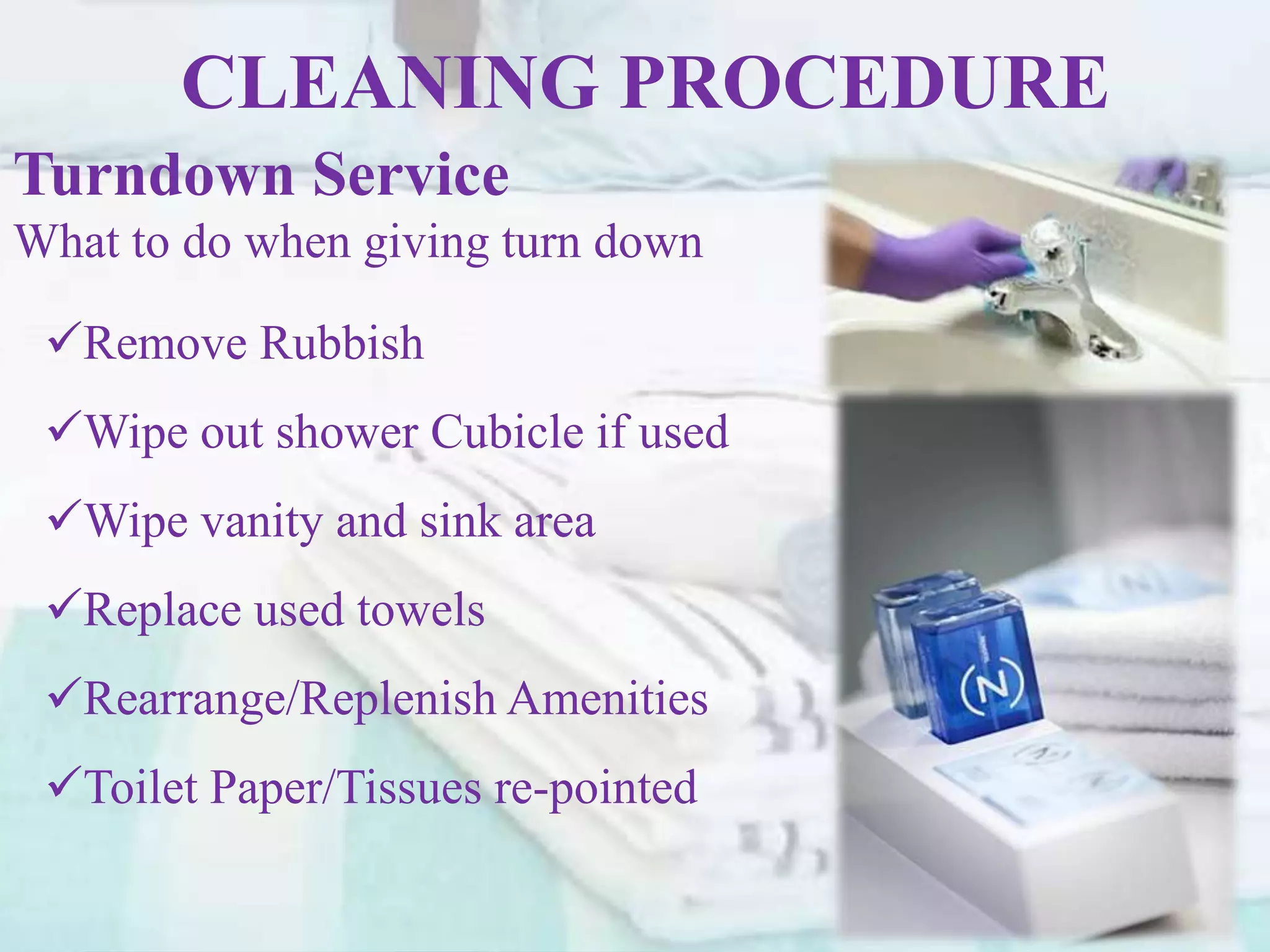 Guest room cleaning | PPTX