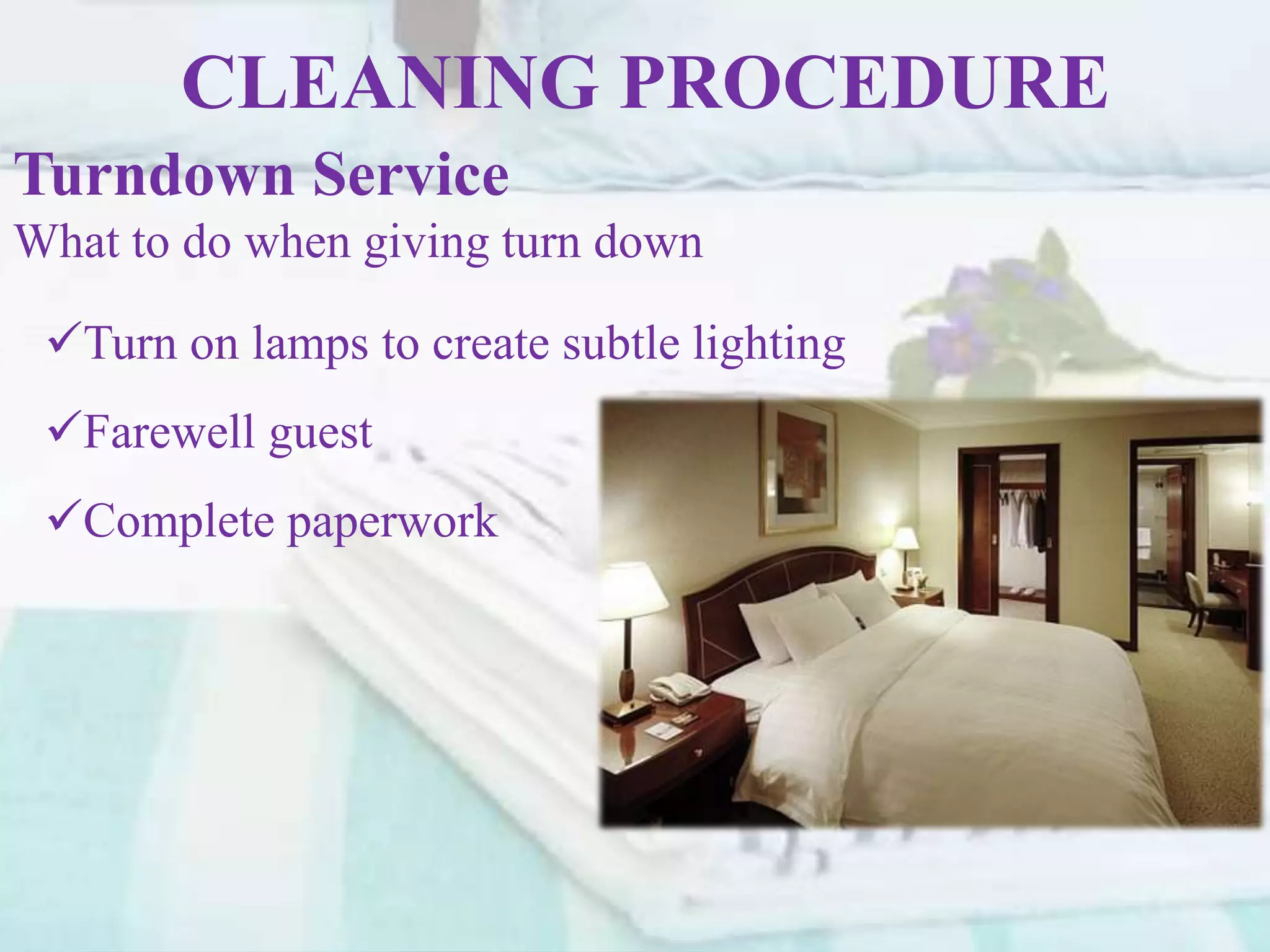 Guest room cleaning | PPTX