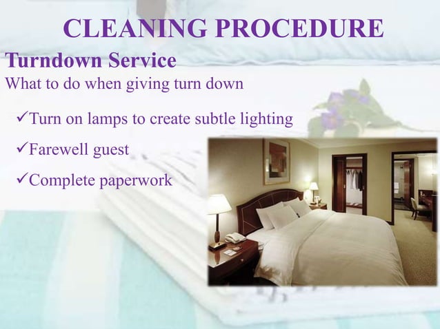 Guest room cleaning | PPTX