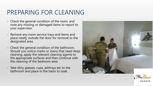 Guest room cleaning procedure.pptx | Bath and Shower | Personal Care