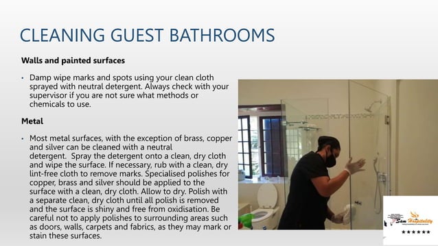 Guest room cleaning procedure.pptx | Bath and Shower | Personal Care
