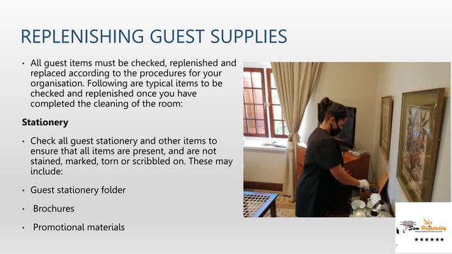 Guest room cleaning procedure.pptx | Bath and Shower | Personal Care