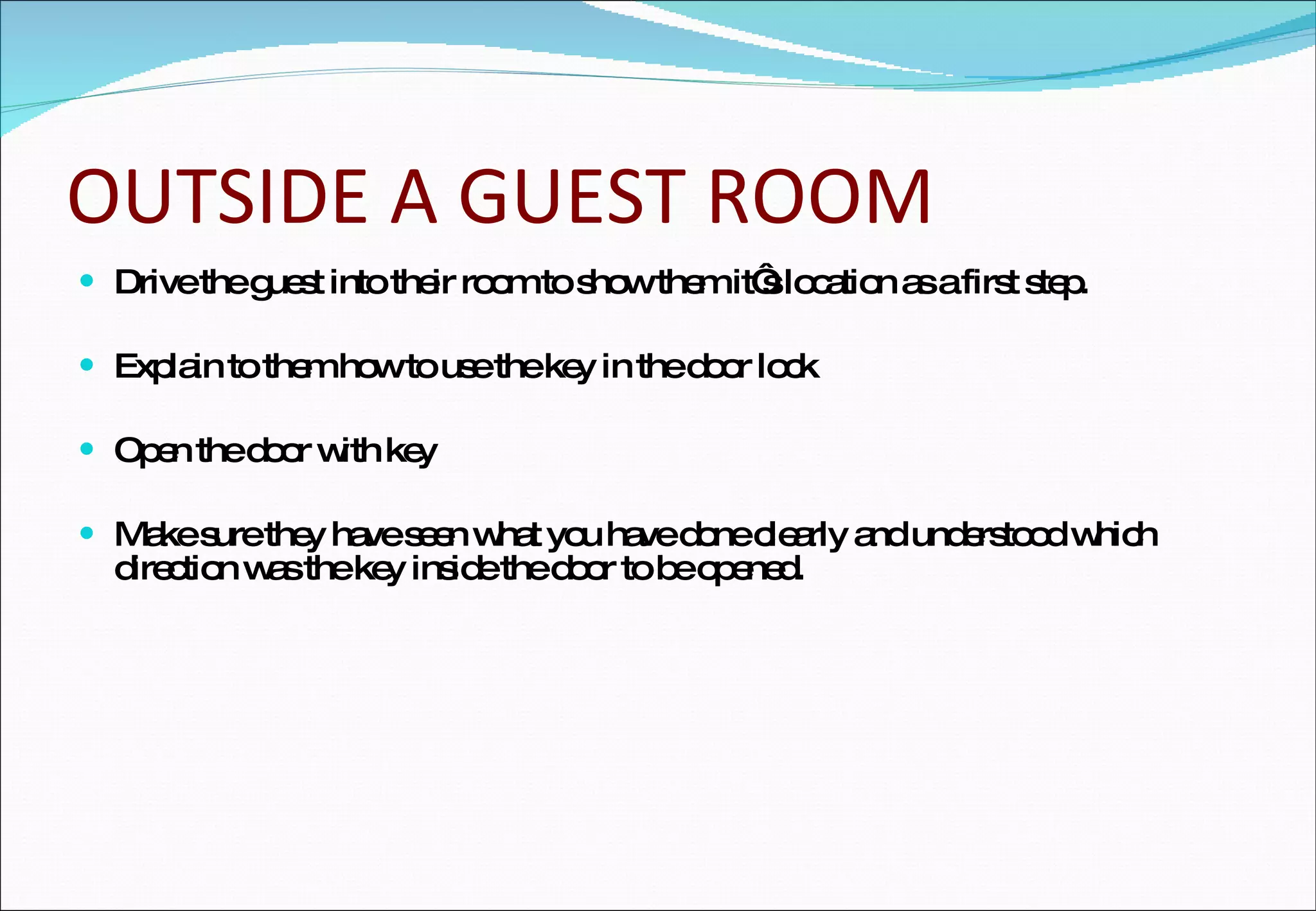 Guest Room Orientation | PPT