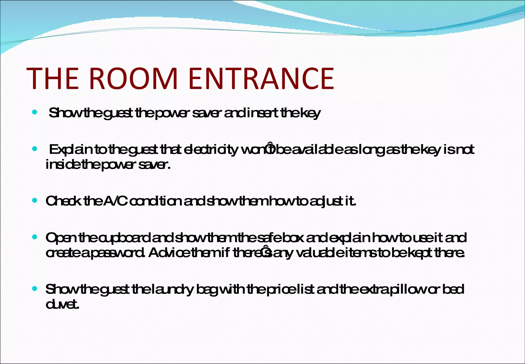 Guest Room Orientation | PPT