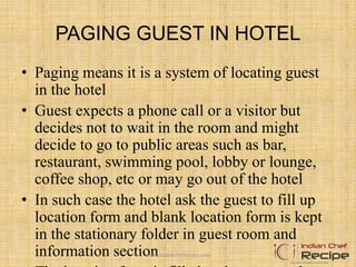 GUEST SERVICES IN HOTEL | PPTX