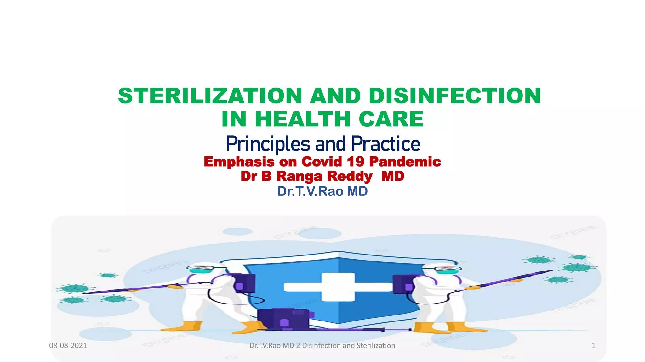 disinfection and sterilization in health care by Dr.T.V.Rao MD | PDF