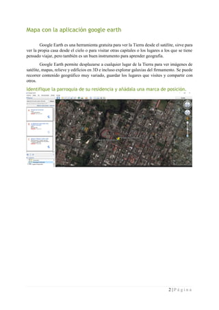 Desarrollo de un mapa con la aplicación Google Earth | PDF