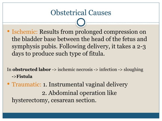 GENITO-URINARY FISTULA - TYPES, CAUSES, S/S, DIAGNOSIS, TESTS .pptx ...
