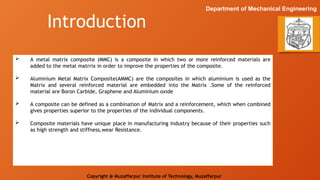 Metal matrix composite fabrication through stir casting method | PPTX