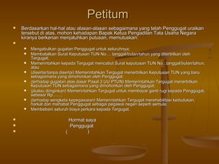 Gugatan Pratun Staf UI | PPT