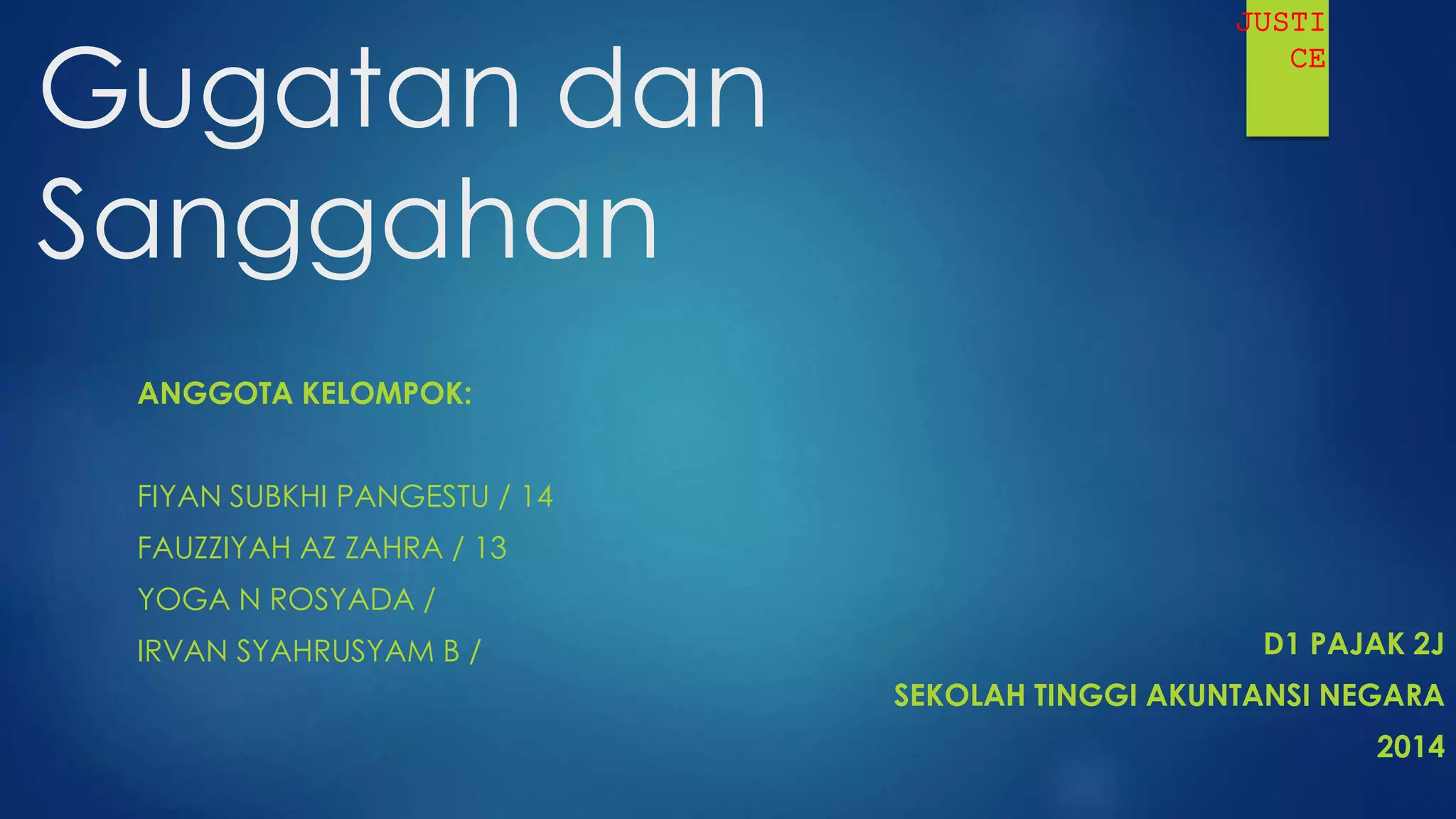 Gugatan dan sanggahan | PPTX