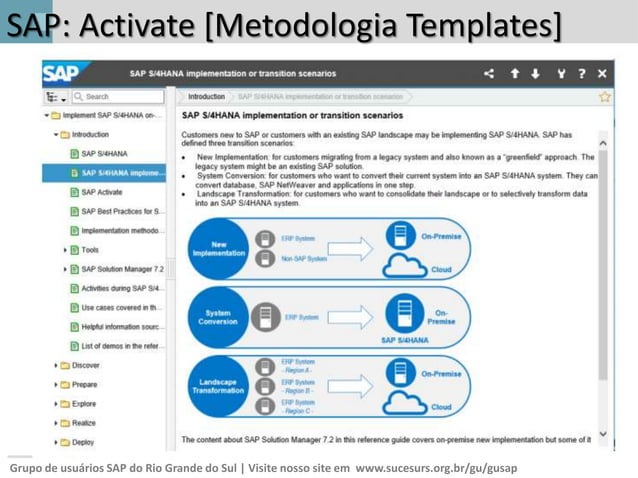 SAP Activate A nova metodologia para implementar ERP SAP alinhada com ...