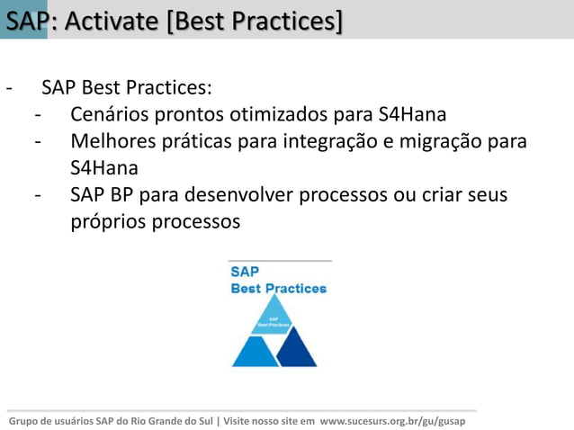 SAP Activate A nova metodologia para implementar ERP SAP alinhada com ...