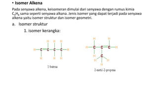 Gugus fungsi , jenis , dan isomer turunan alkena | PPT