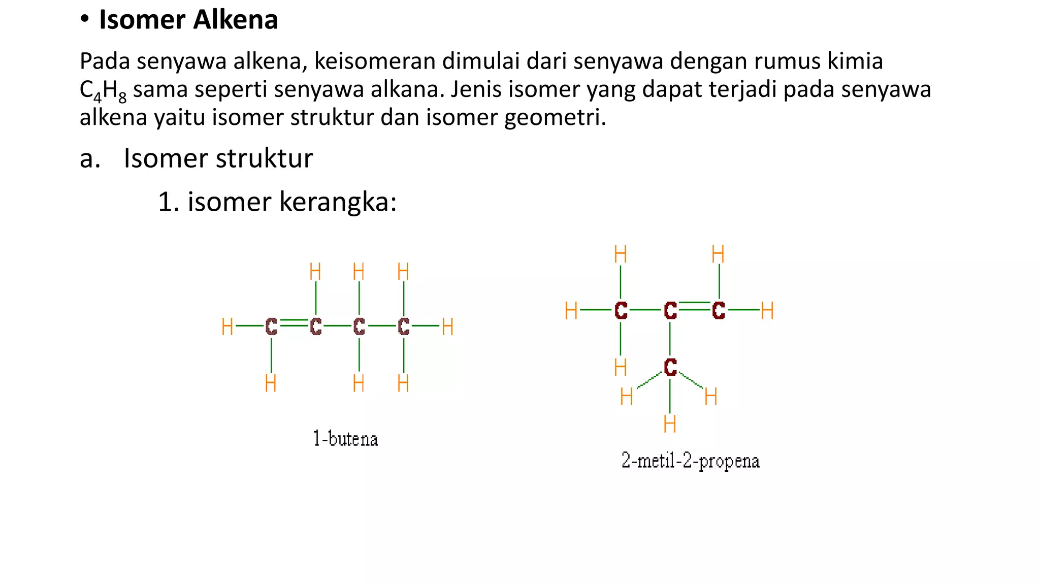 Gugus fungsi , jenis dan isomer turunan alkena | PPTX