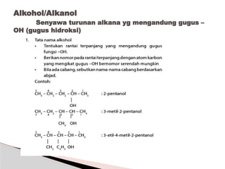 Gugus Fungsi dan Alkohol - materi kelas 12 | PPTX