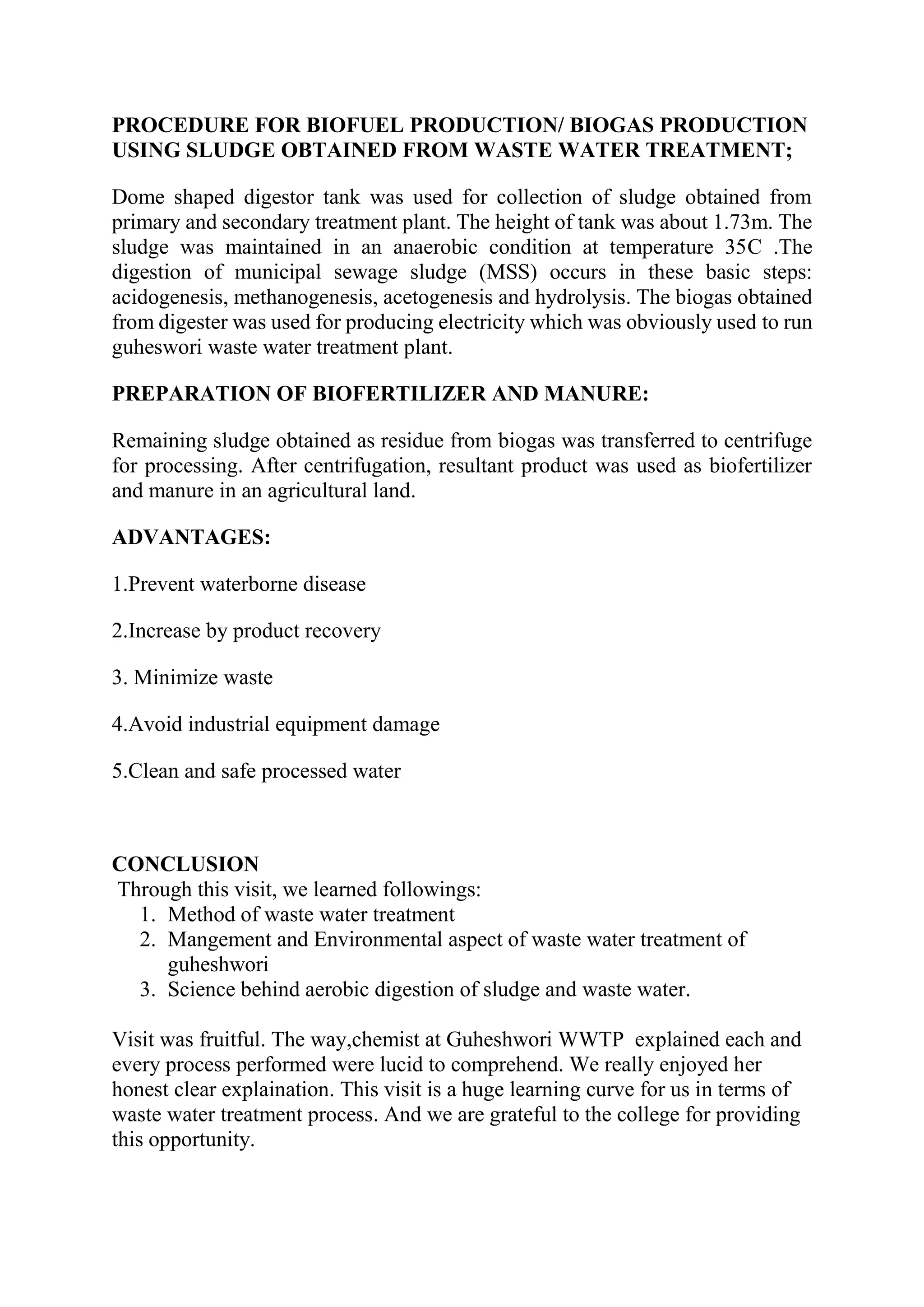 Guheswori Waste Water Treatment Plant | PDF