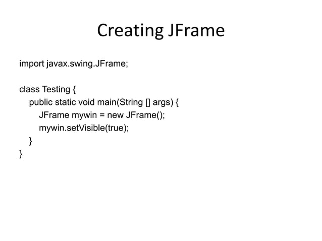GUI Programming with Java | PPTX