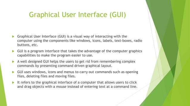 Graphical User Interface Ppt 