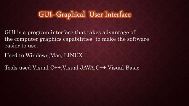 Graphical User Interface | PPT