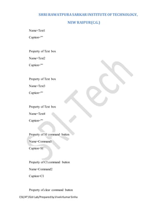 Graphics User Interface Lab Manual | DOCX