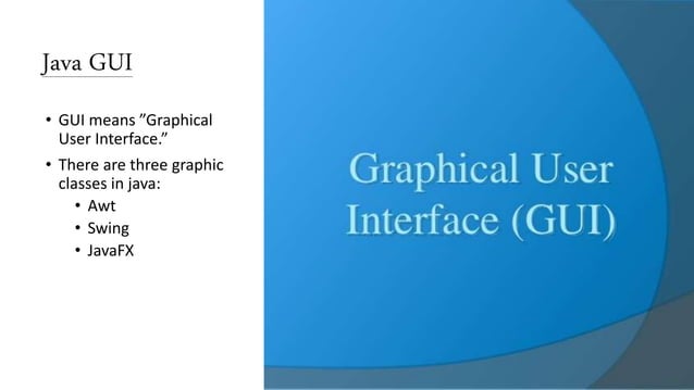 Graphical User Interface (GUI) | PPT