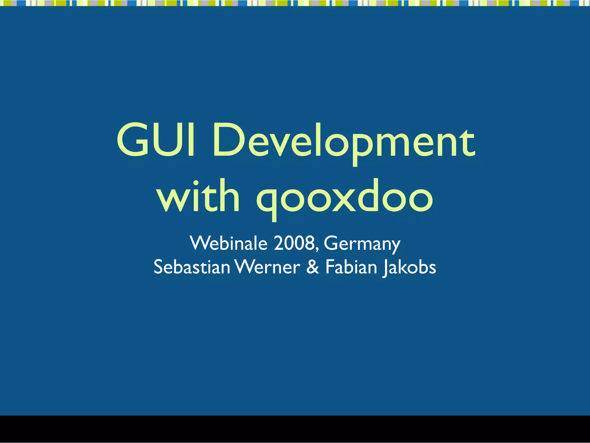 Gui Development with qooxdoo | PDF | Web Development | Internet