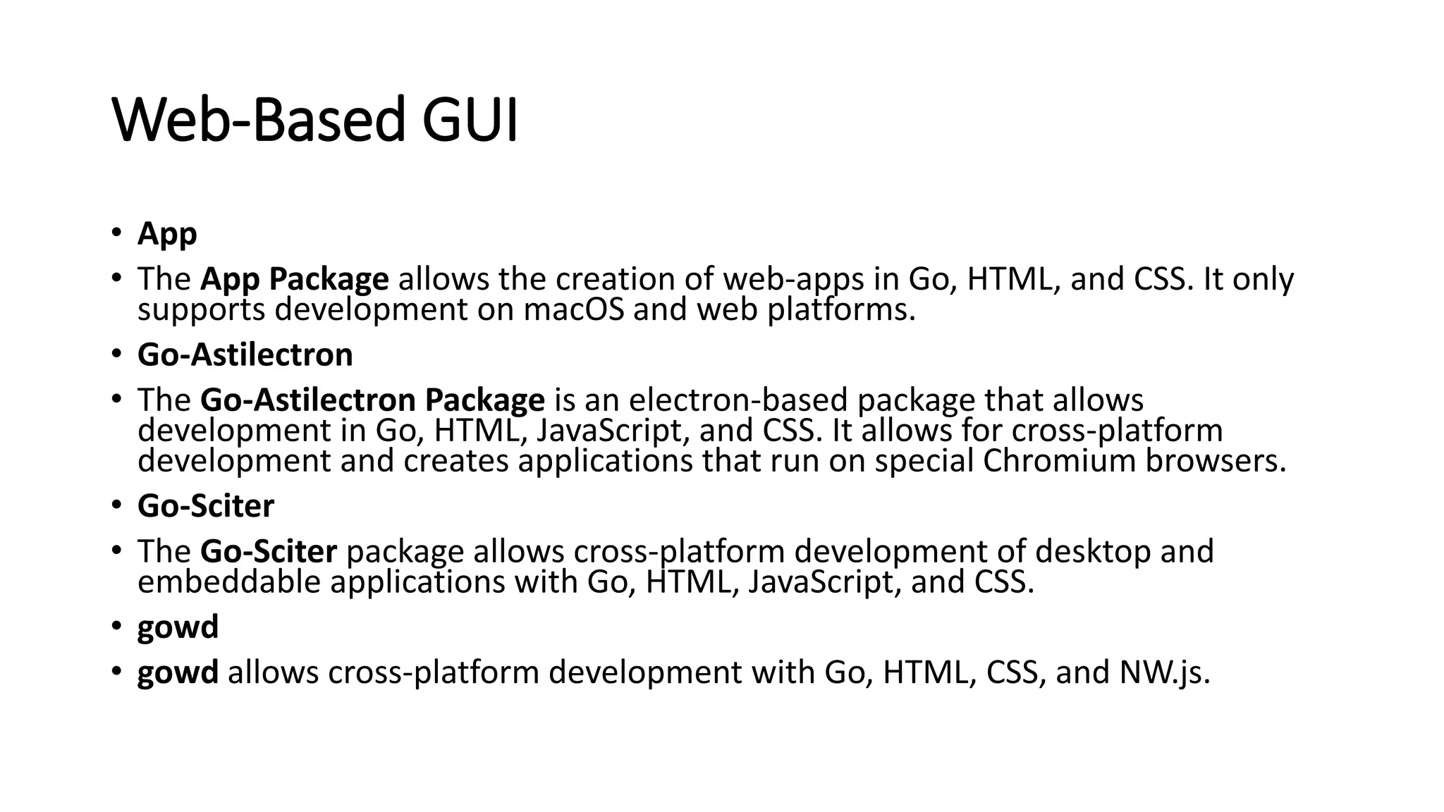 Gui In Golang Pptx