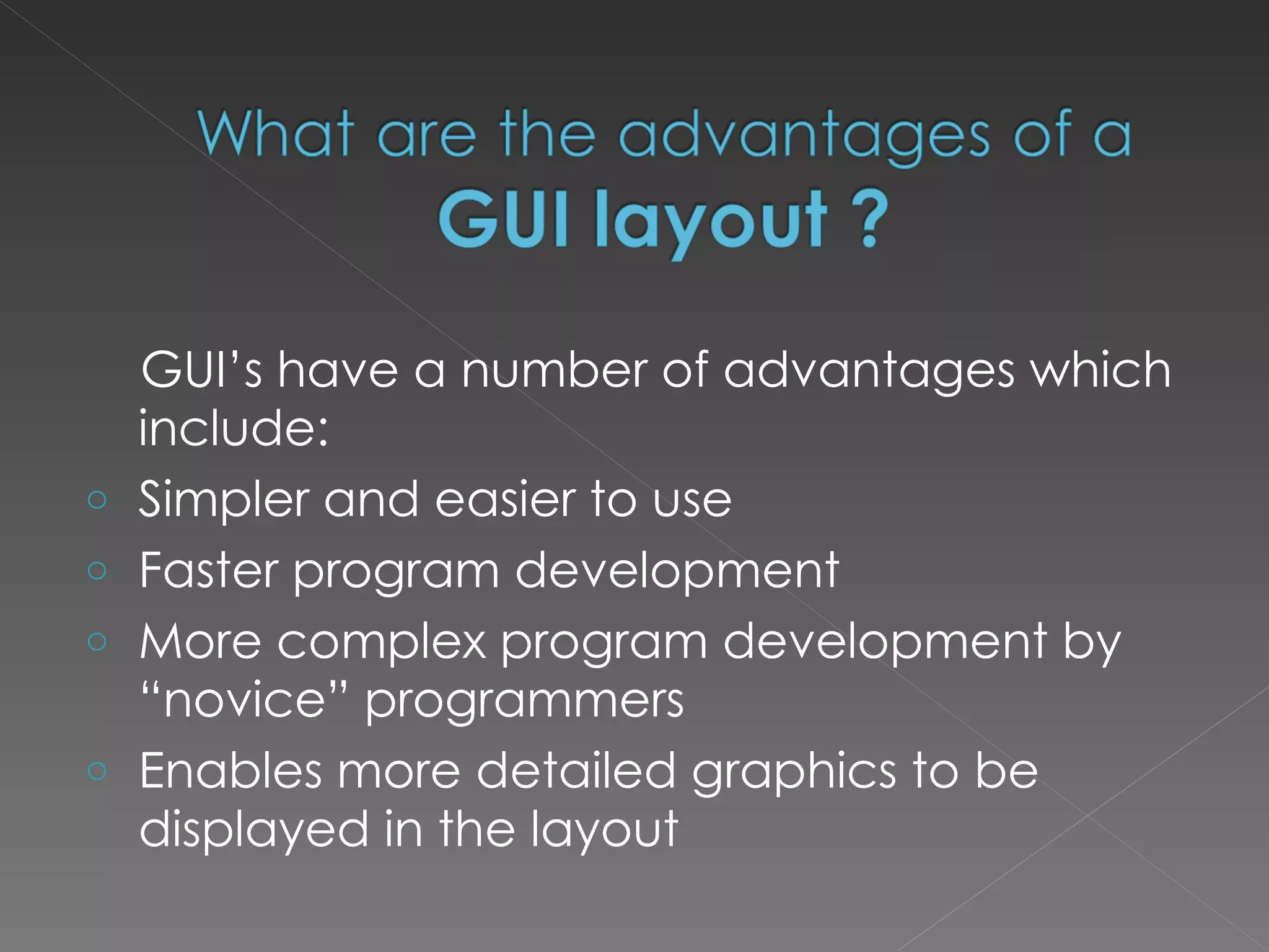 Gui Layout Presentation | PPT