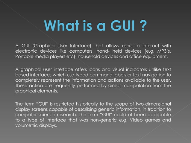 Gui Layout Presentation | PPT