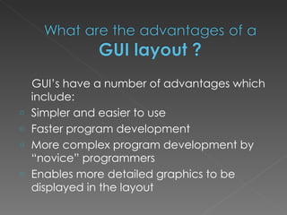 Gui Layout Presentation | PPT
