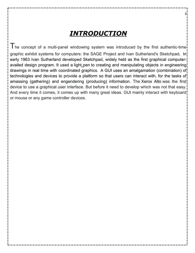 Graphical User Interface or GUI | PDF