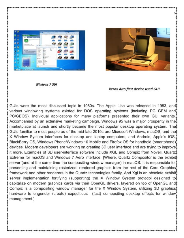Graphical User Interface or GUI | PDF