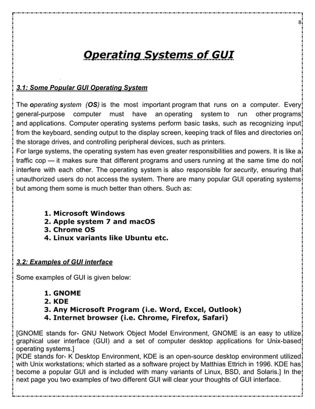 Graphical User Interface or GUI | PDF