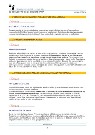 Guia actividades-secuestro-bibliotecaria | PDF