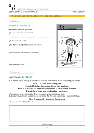 Guia actividades-seguiremos-siendo-amigos | PDF