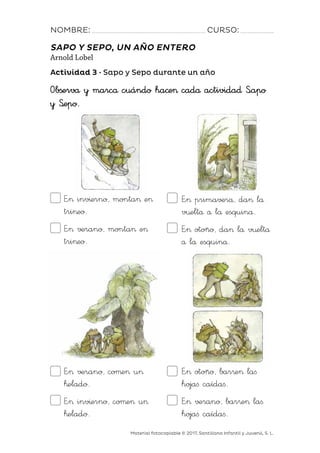 Guia de-lectura-sapo-y-sepo-un-anio-entero (1) | PDF