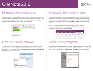 Guía de Inicio Rápido de Microsoft OneNote 2016 | PDF