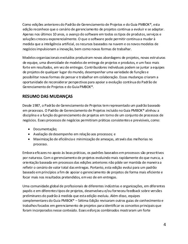 7ª edição do Guia PMBOK® em português | PDF