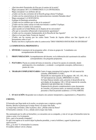Guía 15 ontología griega y medieval filosofía 10º colcastro 2014 | DOC