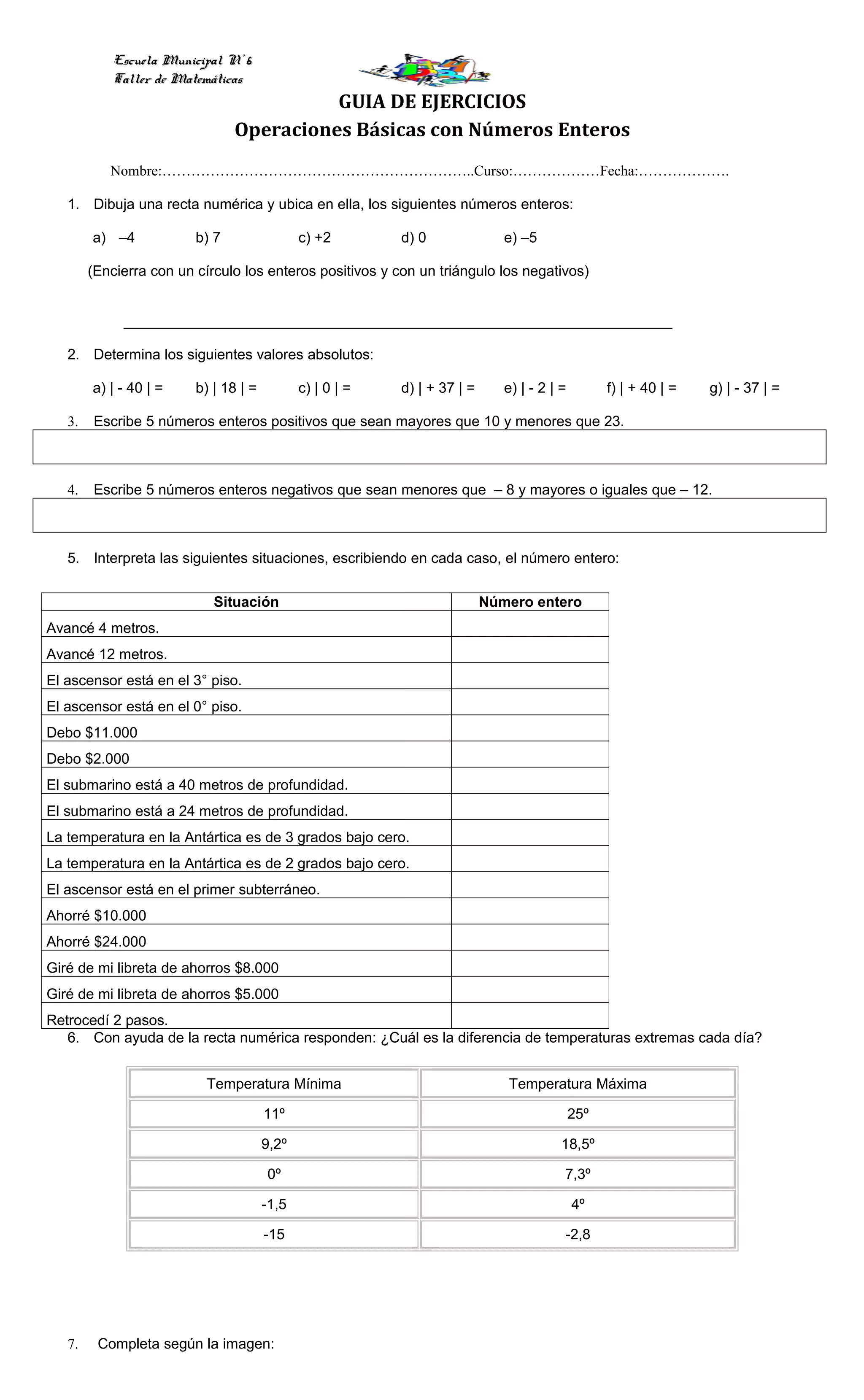 Guia 1 operaciones basicas-con-numeros-enteros | DOC