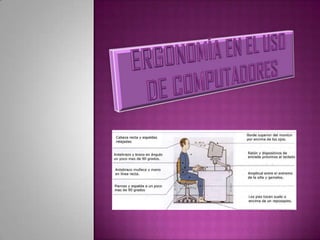 Guia 2 tics ergonomia.pptx diapositivas... | PPTX | Computing | Technology & Computing