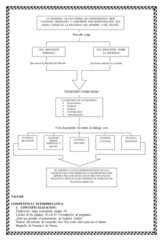 Guia 3 la filosofía en américa latina filosofía 11° colcastro 2014 | DOCX